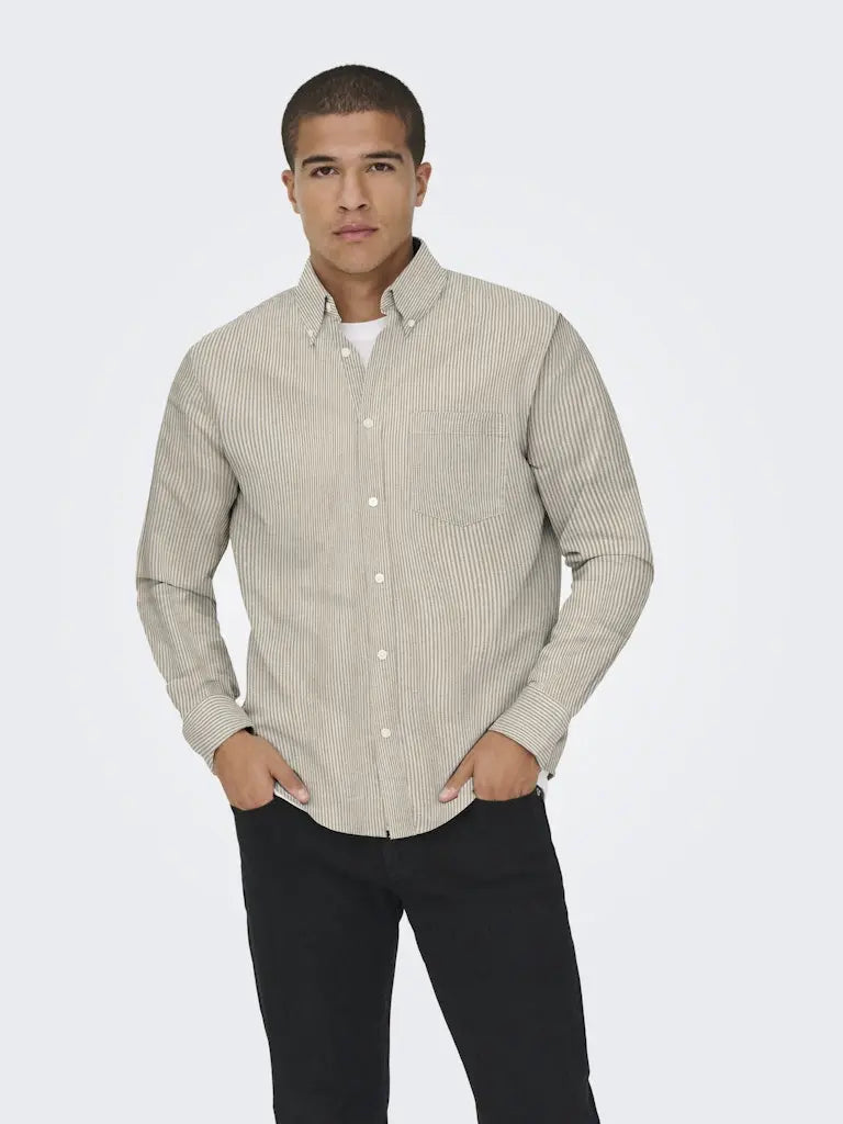Gaton Regular Skjorte - Falcon - Only & Sons - thebasicshop.no